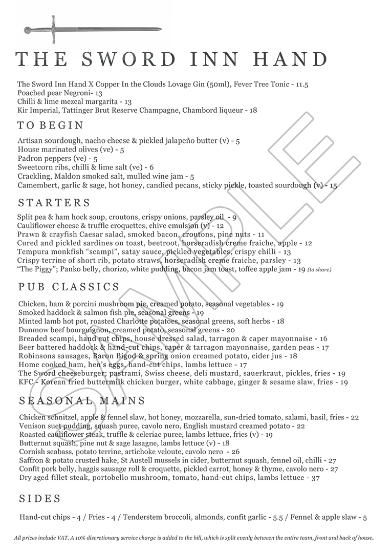 The Sword Inn Hand